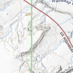 Blue Pools Arch Topo Map UT, Kane County (Big Water Area)
