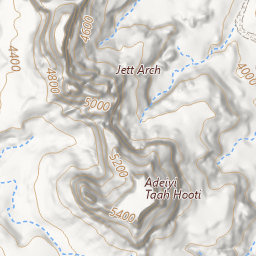 Jett Arch Topo Map AZ, Coconino County (Face Canyon Area)