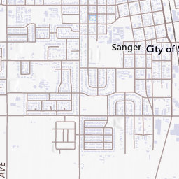 Mapa De Sanger, California Sanger, California.