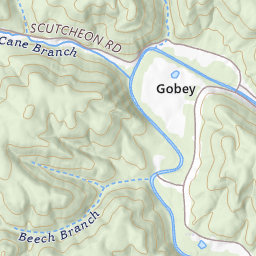 Gobey Topo Map TN, Morgan County (Gobey Area)