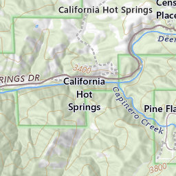 California Natural Hot Springs Map