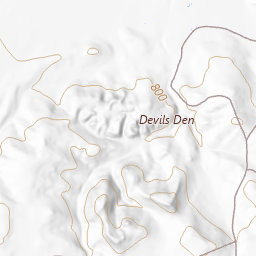 Devils Den Topo Map CA, Kern County (Sawtooth Ridge Area)