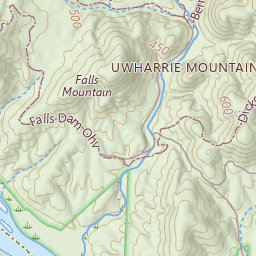 Uwharrie Mountains Range Map Uwharrie National Clearance Forest Trail