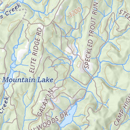 See Off Mountain Topo Map NC, Transylvania County (Brevard Area)