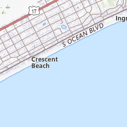 Ocean Drive South Beach Map Ocean Drive Beach Topo Map SC, Horry