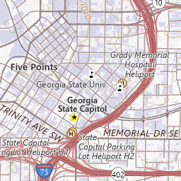 Atlanta Topo Map GA, Fulton County (Southwest Atlanta Area)