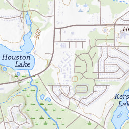 Houston Lake Contour Maps