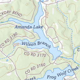 Topo Map Lake Tyler Texas