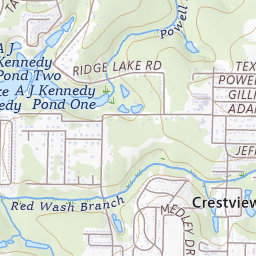 Crestview Florida Topographic Map