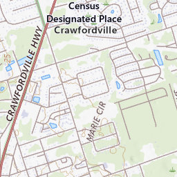 Mapa De Crawfordville, Florida 51 Janet Dr, Crawfordville, FL 32327