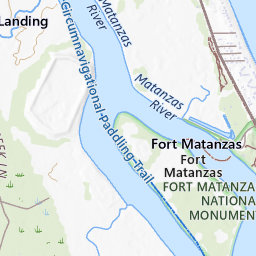 Map Of Ft Matanzas State Park Best Hikes And Trails In Fort Matanzas