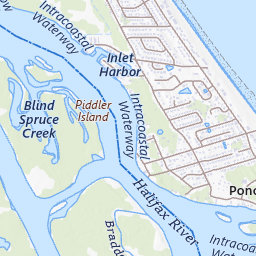 Map Of Halifax River Florida South Beach Street Daytona Commercial