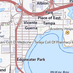 Tampa Topo Map FL, Hillsborough County (Tampa Area)
