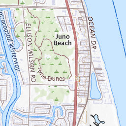 Juno Beach Florida Street Map Bird's Eye View 1915 West Palm Beach