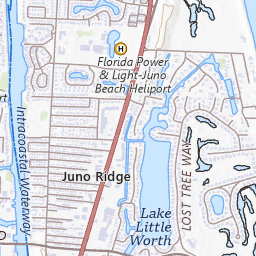 Juno Beach Florida Street Map Bird's Eye View 1915 West Palm Beach