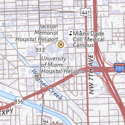Miami Dade County Hospital Map