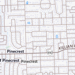 Mapa De Dadeland, Florida A Map Of Miami Dade County, FL Showing The