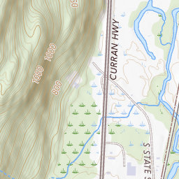 Drumlin Topographic Map