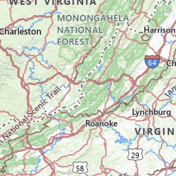Topographical Map Of Virginia Mountains