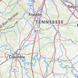 Free Hickman County Tennessee Topo Maps Elevations